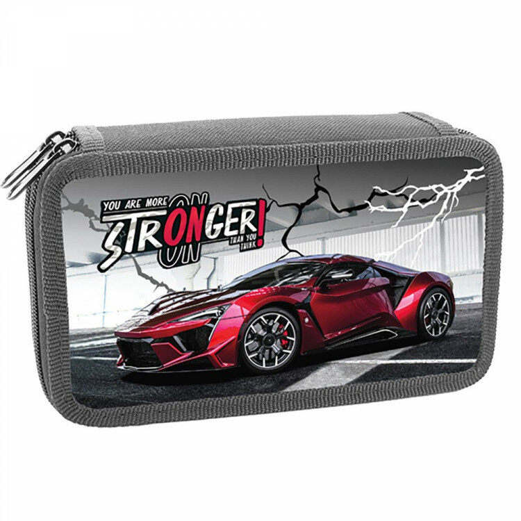 Пенал 2 отделения (Оникс) ПКК 11-5 Красное авто 190х110мм ламинированный картон