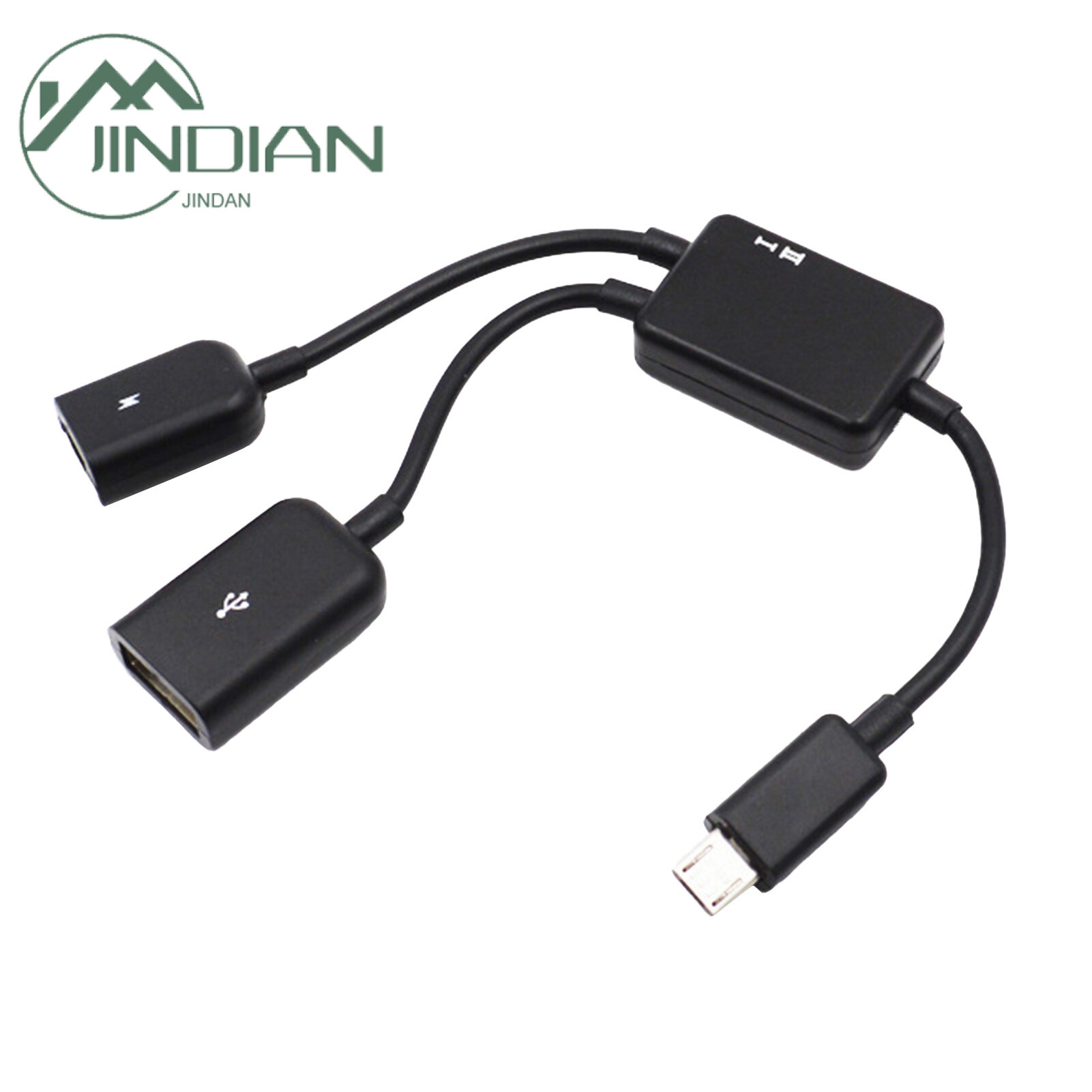 2-в-1 Micro USB OTG кабель концентратор адаптер конвертер удлинитель для мобильного телефона
