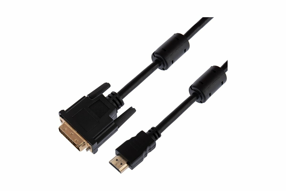 REXANT HDMI-DVI-D кабель с фильтрами 1,5 м Gold 17-6303 для цифрового видеосигнала
