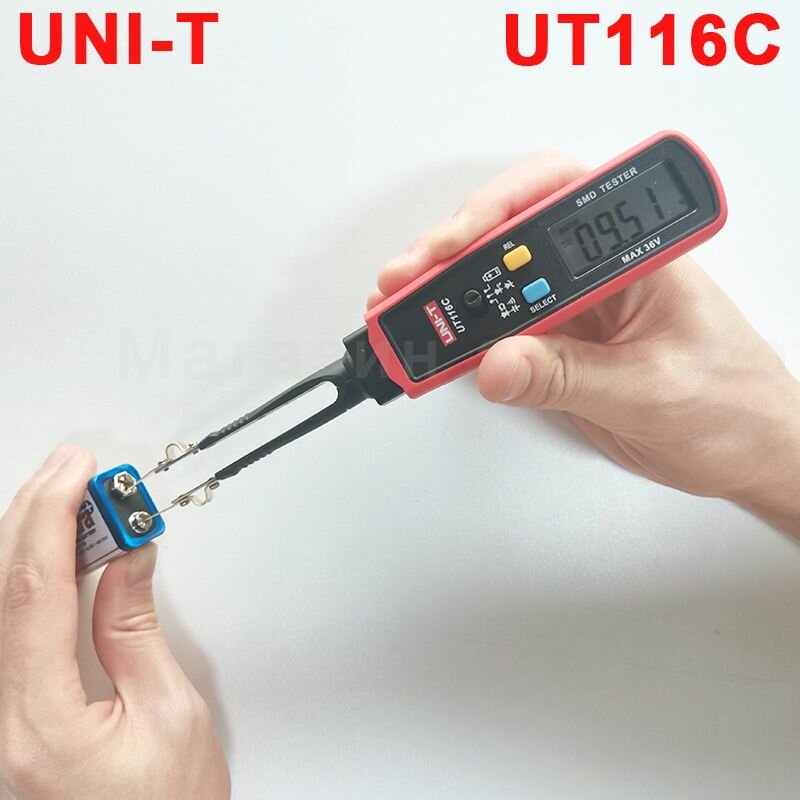UNI-T UT116C Цифровой пинцет Умный SMD-тестер Электрический мультиметр Измеритель сопротивления емкости прозвонки цепи диода