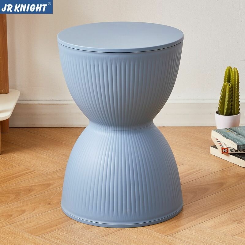 Пластиковый табурет с креативным дизайном в форме песочных часов, 30x43 см