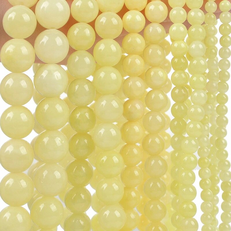 Бусины Verkadebeads амазоны желтый топаз нефрит халцедон 8mm about 46pcs, Light Yellow