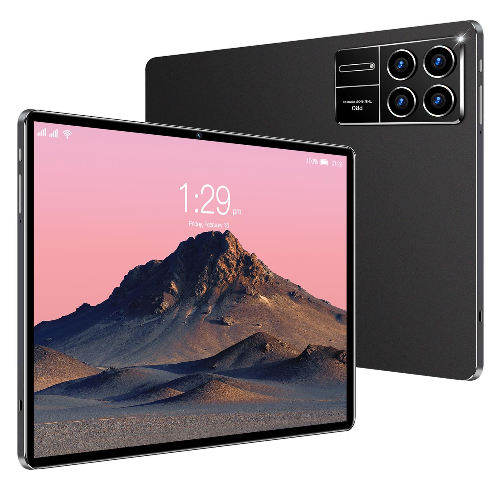 10-дюймовые планшеты с экраном высокой четкости 1960*1200, двойной камерой, 8-ядерным процессором, Android 14, планшеты для домашнего офиса, совещаний, 8 ГБ+256 ГБ