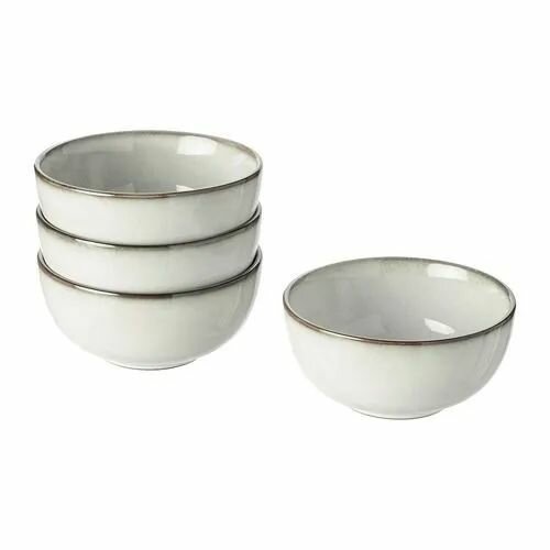 Миска мрамор 500 мл светло-серый, 4 шт