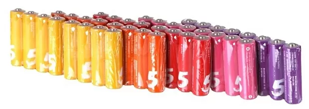 Батарейки Xiaomi ZMI Rainbow ZI5 тип AA 40 шт. (цветные) CN