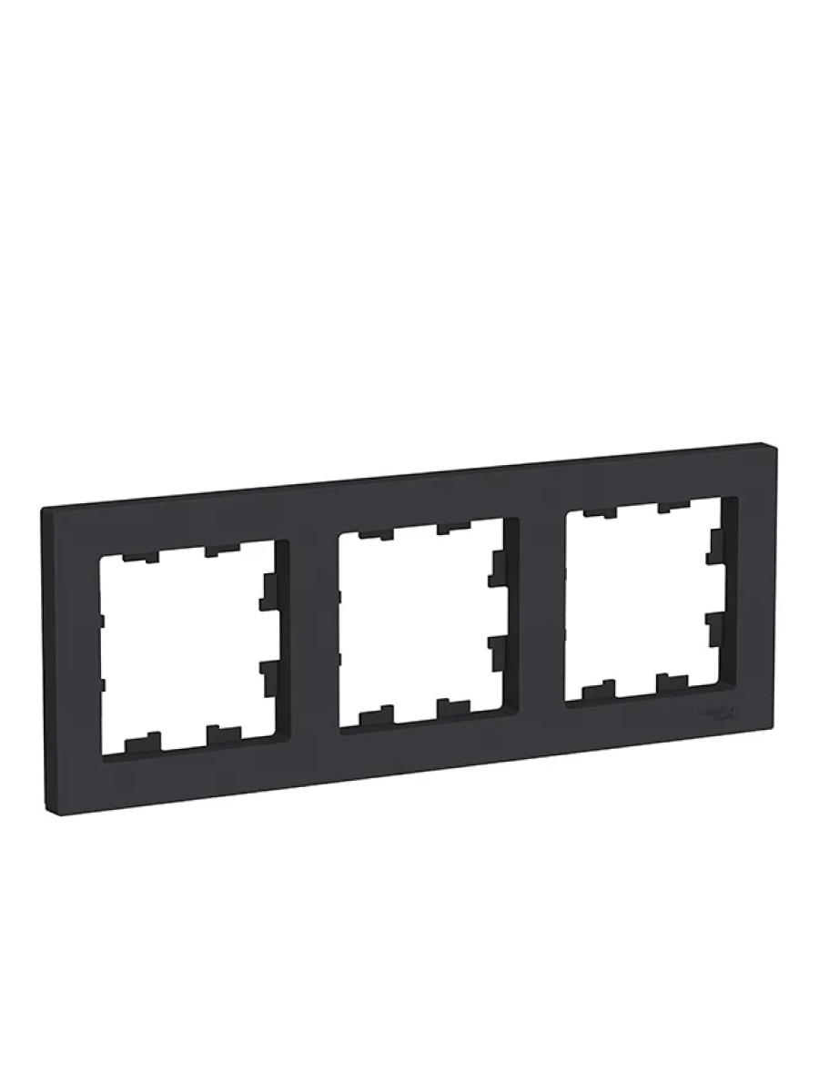 Рамка Schneider Electric AtlasDesign трехместная универсальная карбон P(1494825)