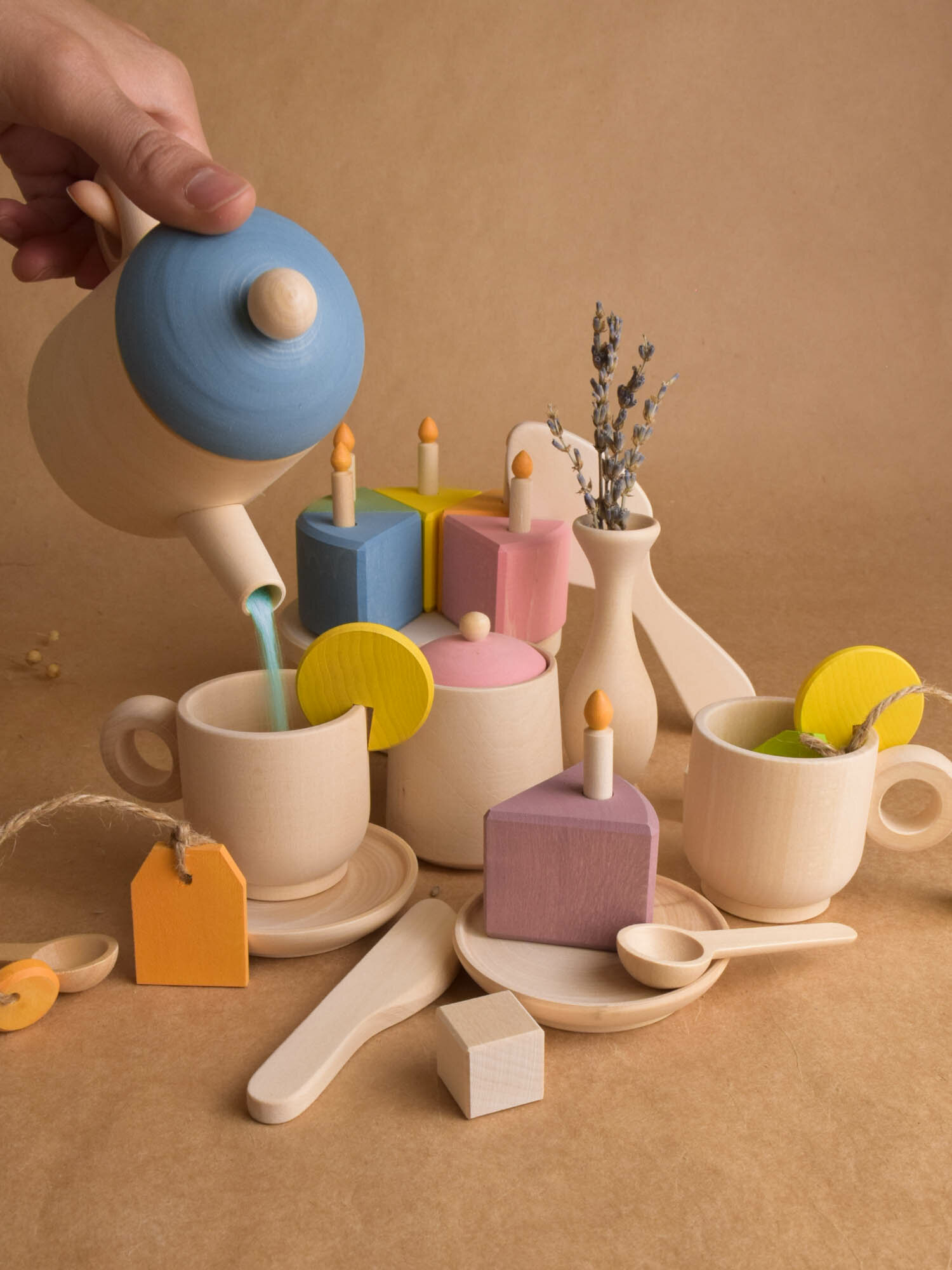 Набор Детской Посудки Игрушечной Чайный Сервиз с Тортом Лавка Гудвина