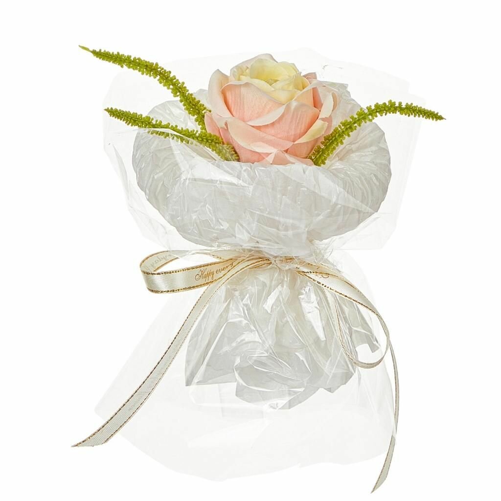 1 букет корейских непромокаемых букетов, завернутых вручную в целлофан -5874 розовый