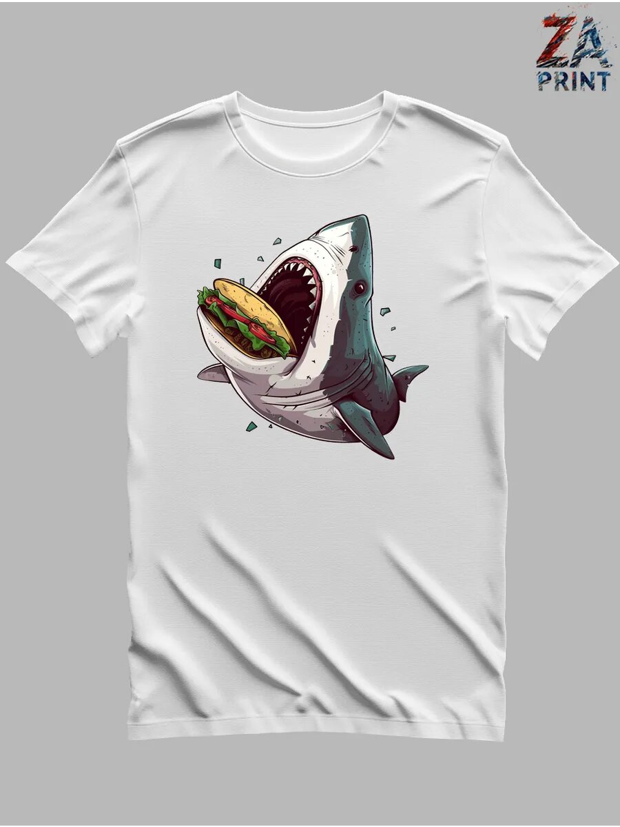 Футболка голодная акула