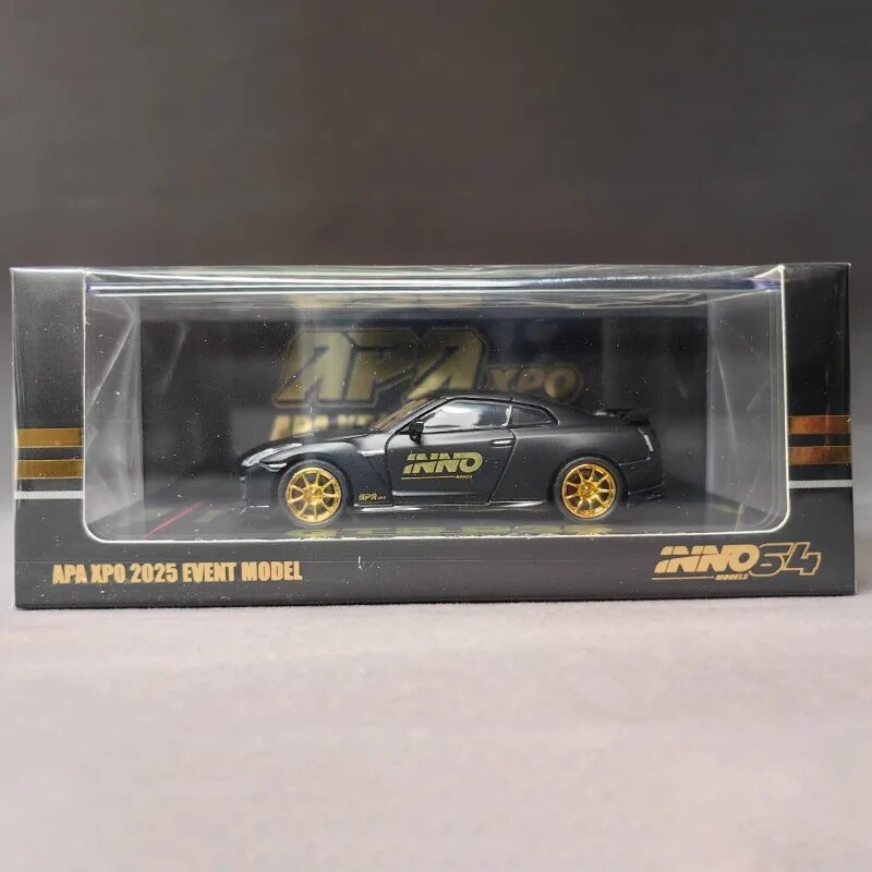 INNO 1/64 GT-R R35 APAxpo, литые модели автомобилей из сплава, коллекция автомобилей, игрушек, рождественские подарки для мальчиков