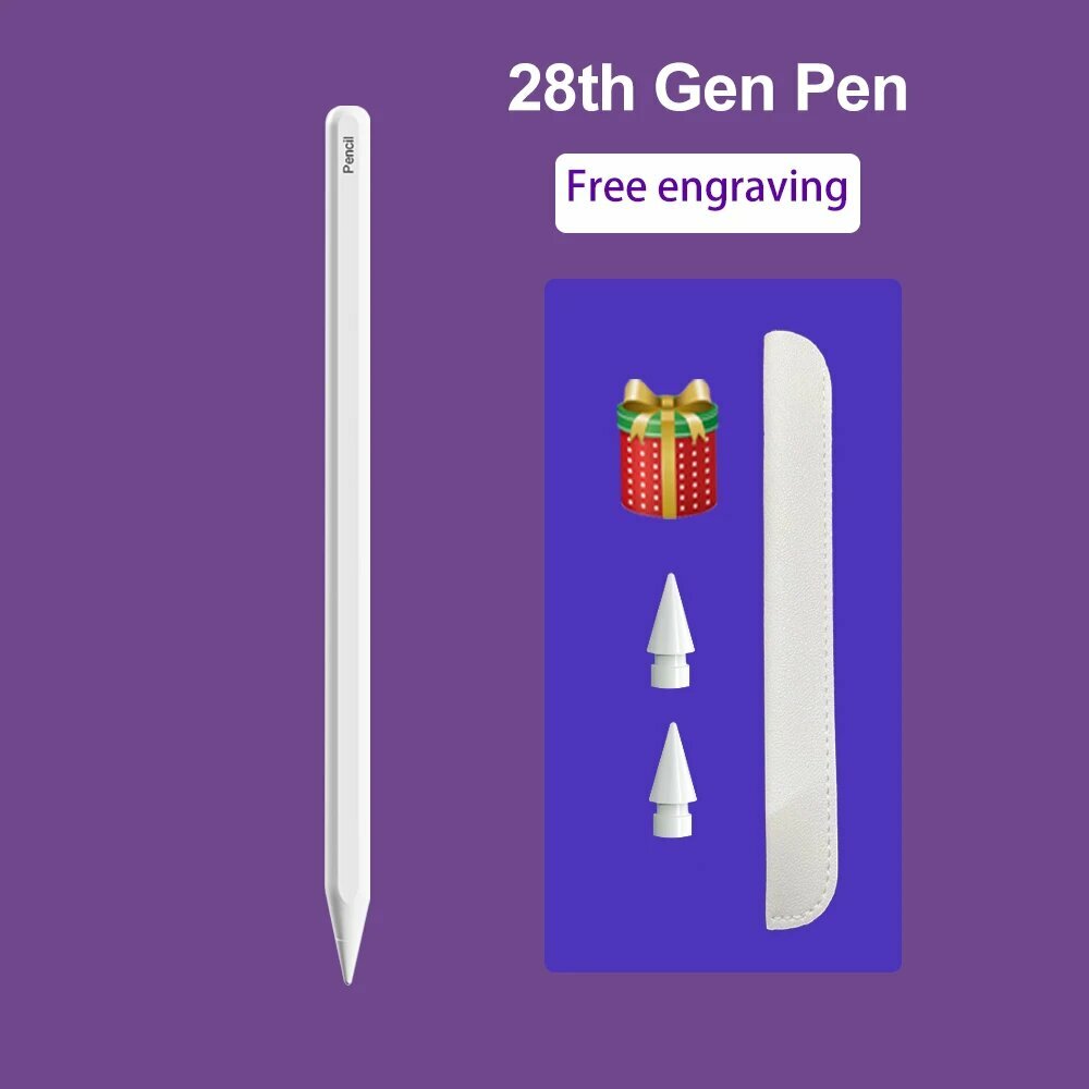 Apple Pencil 28th Gen Pen, 1 Pen 2 Nib 1 Case, Free engraving