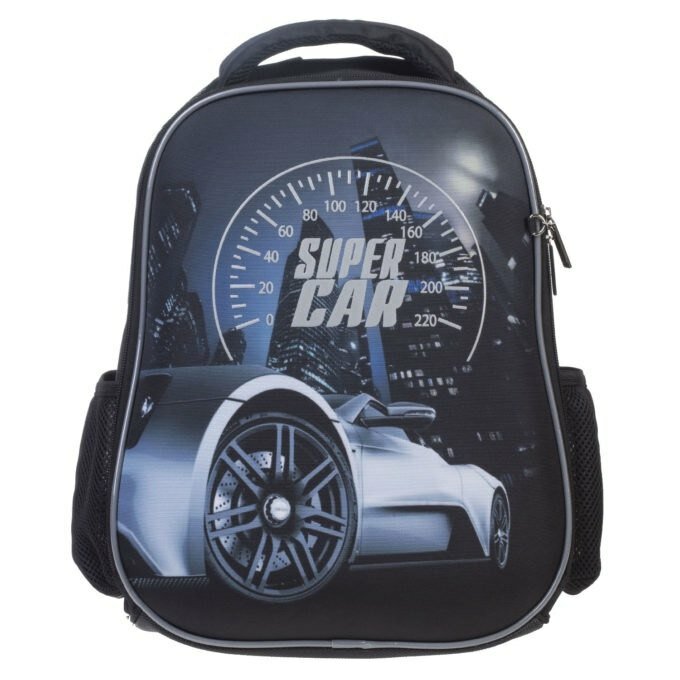 Ранец "ERGONOMIC light. Super car" 38*29*16см, EVA материал, 1отд, нагрудн. стяжка, светоотраж. элементы