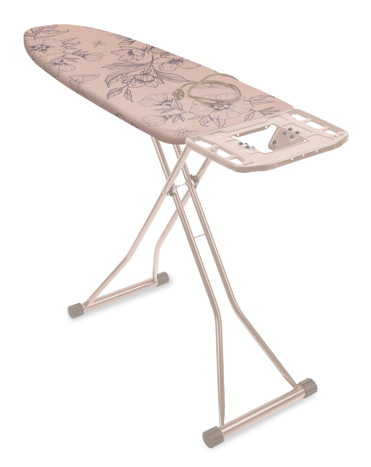 Гладильная доска Haushalt XL (HXLT/F flowers) чехол из хлопка с термоустойчивым покрытием