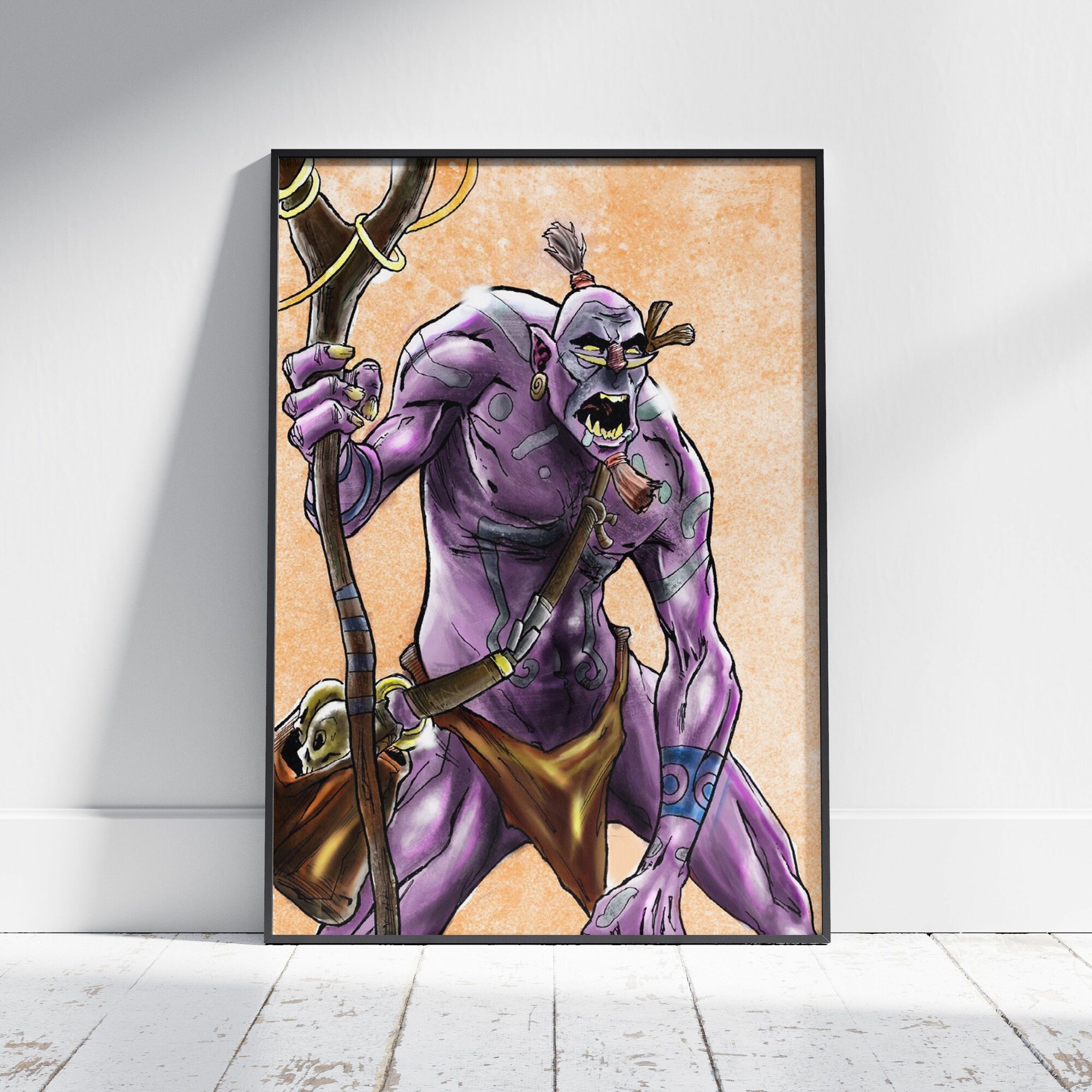 Плакат на стену для интерьера Dota 2 (Witch Doctor) - Постер по игре формата A3 (30х42 см)