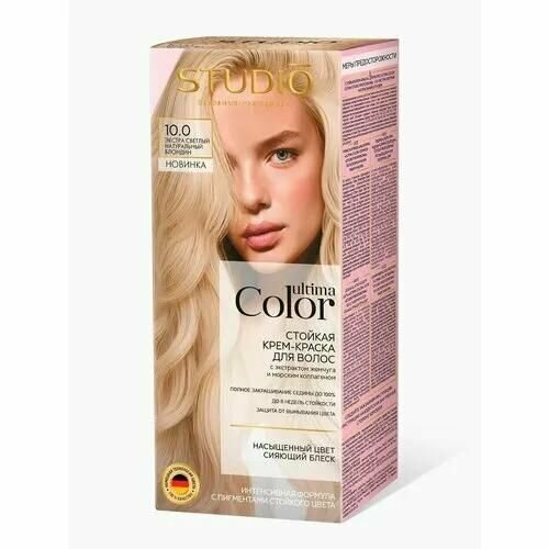 Краска для волос Studio Professional Essem Hair ультима Колор 10.0 экстра, светлая, натуральный блондин
