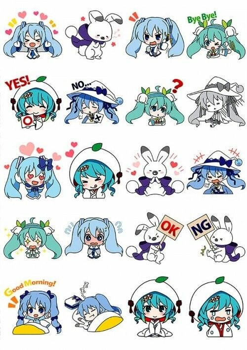 Наклейки Hatsune Miku Snow No.7