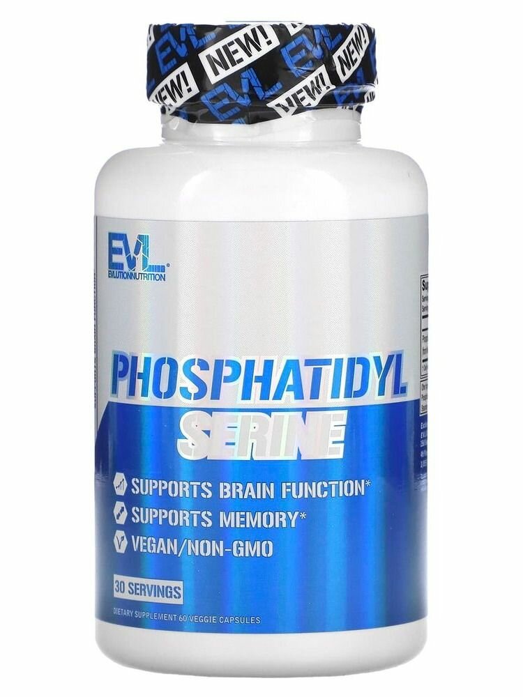Фосфатидилсерин, 60 вегетарианских капсул (150 мг в 1 капсуле), EVLution Nutrition
