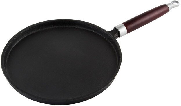 MALLONY сковорода блинная чугун 24 см для индукционных плит, круглая посуда для блинов