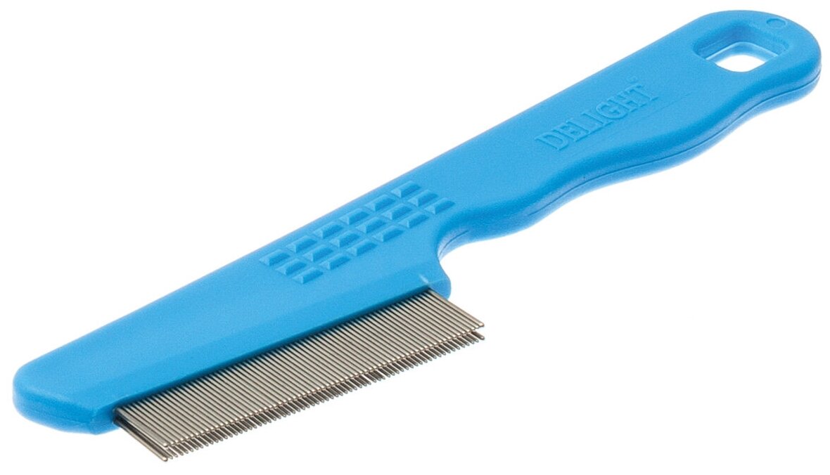 Расческа DeLIGHT противоблошиная 2-х рядная 65 зубьев 12 мм арт. 4465D