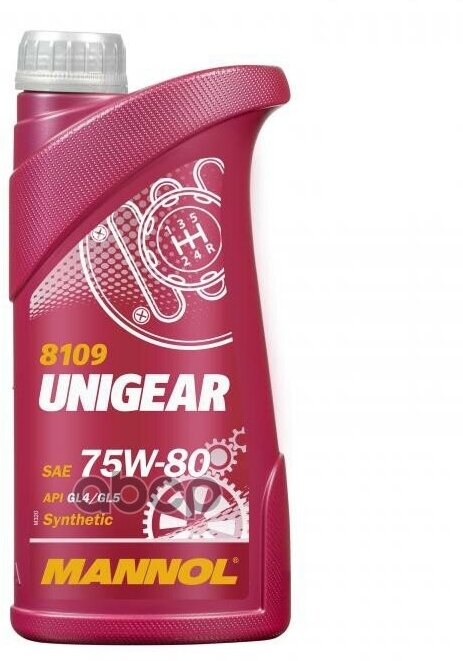 8109 MANNOL UNIGEAR 75W80 1 л. Синтетическое трансмиссионное масло 75W-80 MANNOL арт. MN8109-1