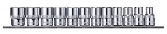 Набор торцевых головок 12-гранных Ombra 912312 1/2"DR 10-24 мм, 12 предметов