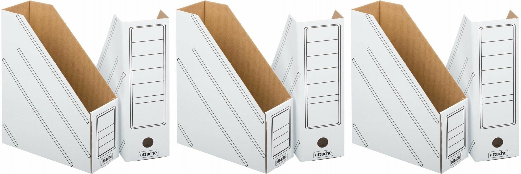 Attache Вертикальный накопитель 100мм белый, 2 шт/уп, 3 уп/