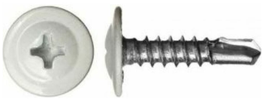 Саморез-сверло Daxmer ПШС 4,2x19 RAL 9003 1000 шт.