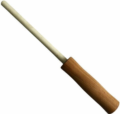 Керамический мусат с ручкой 12х200 мм, для доводки, правки кромки ножа, для снятия засечек, чистки острых лезвий, удаления дефектов