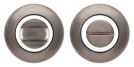 Фиксатор двери Code Deco поворотный механизм, цвет графит, круглая розетка, металлический (WC-1403-GRF)