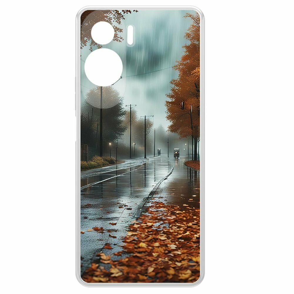 Чехол-накладка Krutoff Clear Case Осенний дождь для Honor X50i