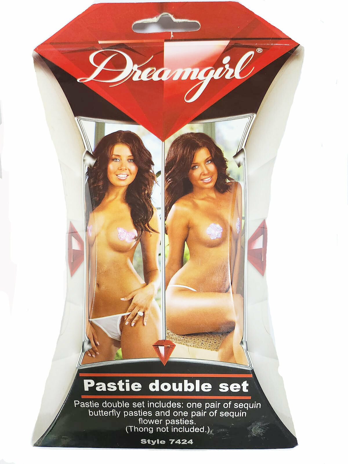 Пэстисы с пайетками от Dreamgirl Lingerie "Цветы и бабочки", 2 пары