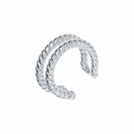 Серьги каффы, серебро, 925 проба