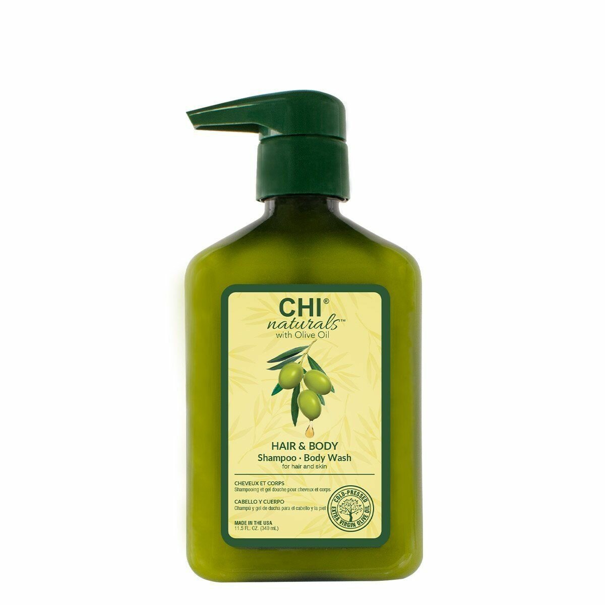 CHI Шампунь для волос и тела Natural With Olive Oil Hair And Body Shampoo (340 мл)