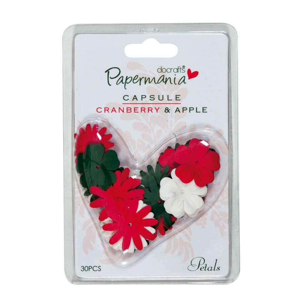 Docrafts PMA3681109 Декоративные украшения "Лепестки" CRANBERRY & APPLE, 30 шт