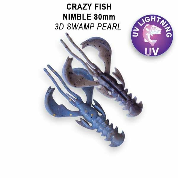 Силиконовые приманки Crazy Fish Nimble 3.2" 72-80-3d-6-F кальмар, плавающие