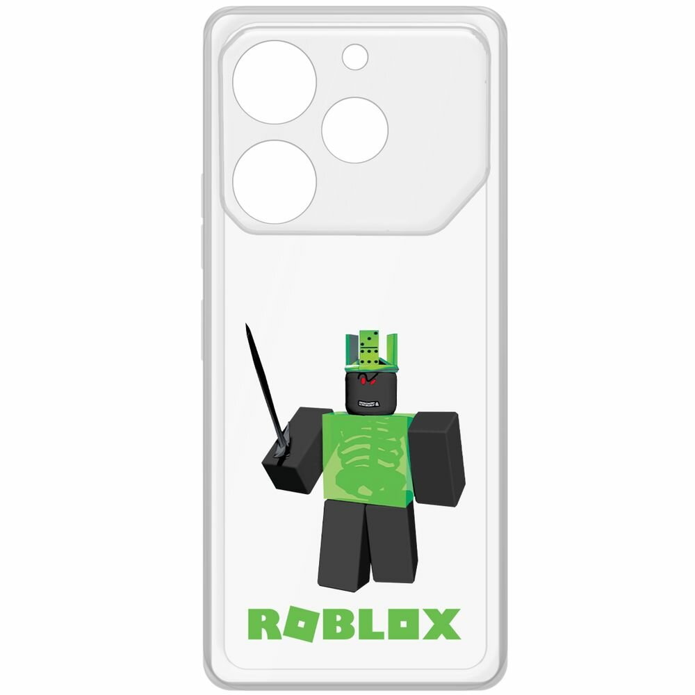 Чехол-накладка Krutoff Clear Case Roblox-1x1x1x1x1 для TECNO Pova 6 Pro