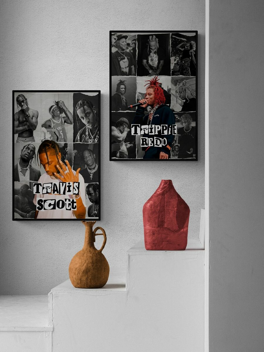 Набор из двух постеров Коллаж Trippie Redd and Travis Scott