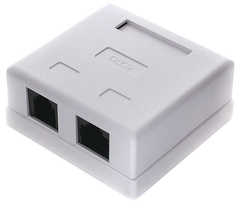 Розетка Cablexpert NA-TA/1 RJ45+RJ11 кат.5e UTP внешняя 2 порта 1124841