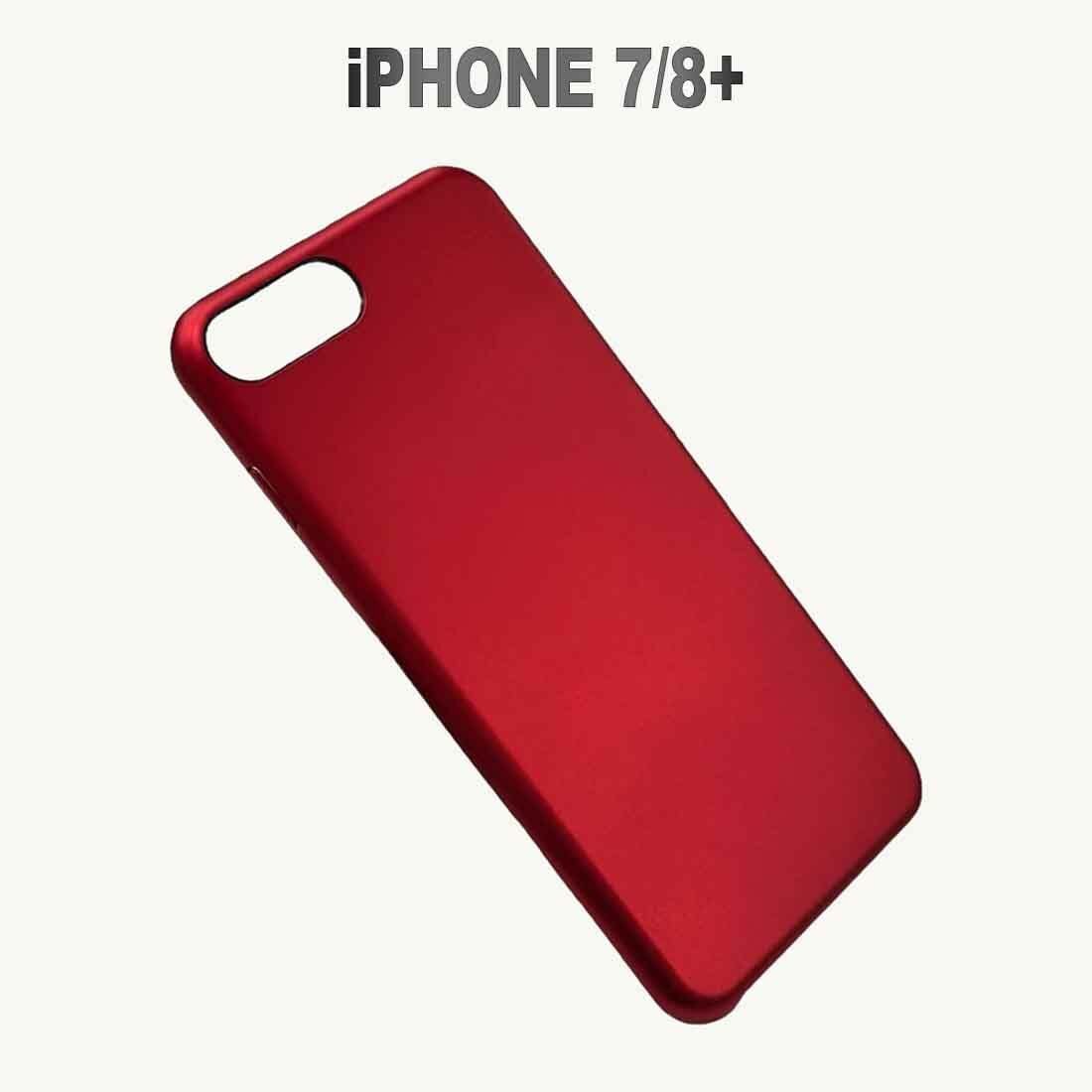 Премиум чехол из пластика красный на iPhone 7+/8+