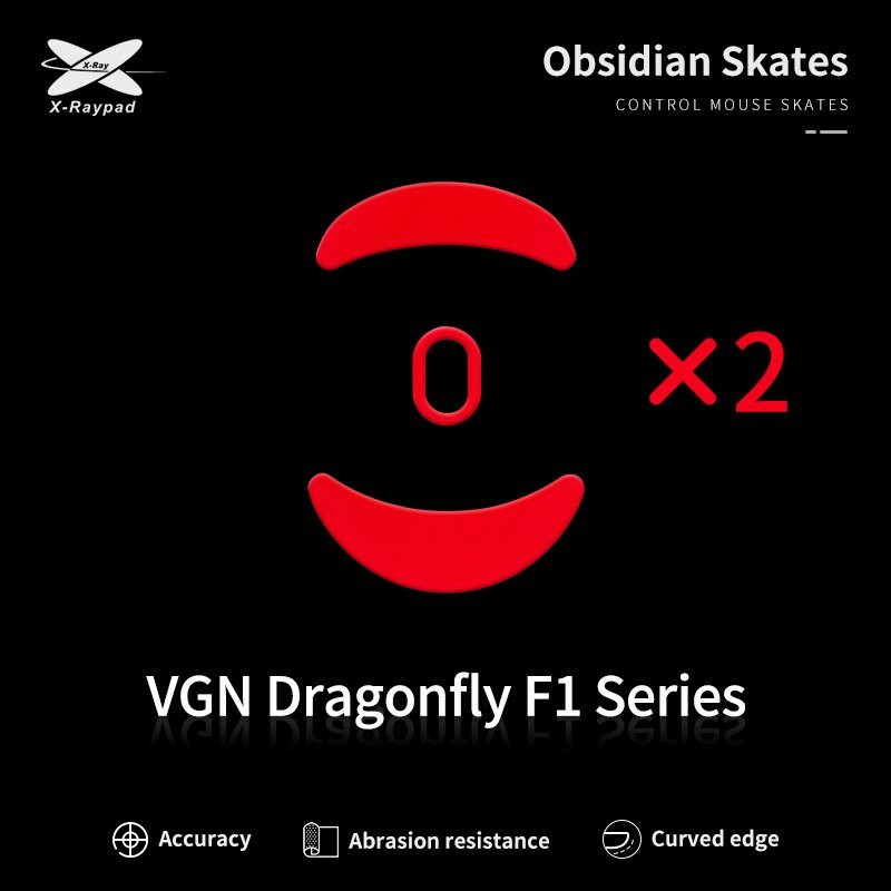 Ножки для мыши (глайды) X-raypad Obsidian для VGN Dragonfly F1, комплект из 2-х наборов