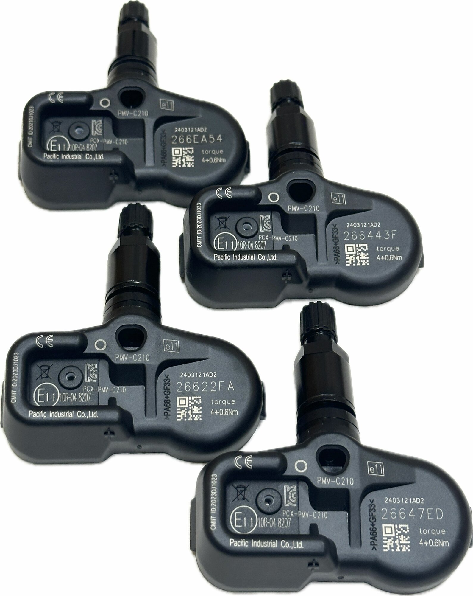 Комплект черных 4-x датчиков давления шин Toyota Lexus 42607-02031 c-210