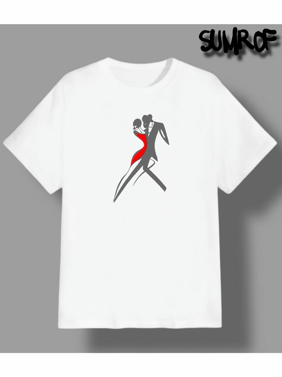 Футболка танцы dance силуэт пары