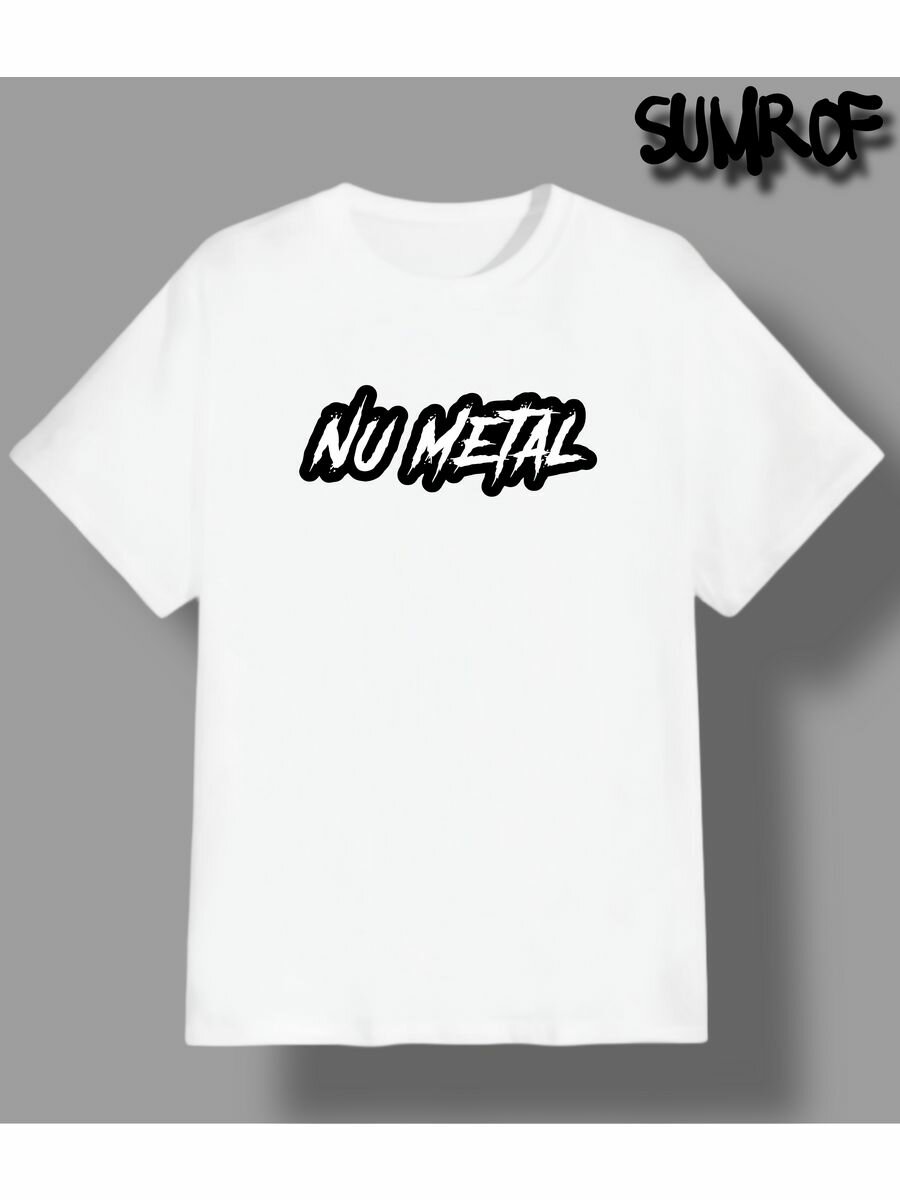 Футболка с надписью nu metal нью металл