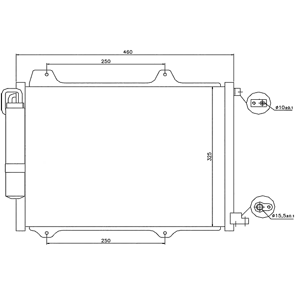 STELLOX 10-45527-SX (1045527_SX / 95311-86G00 / 9531186G00) радиатор кондиционера\ Suzuki (Сузуки) ignis all 03