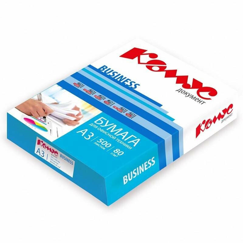 Бумага для офисной техники Комус Документ Business А3 марка B 80 г/кв. м 500 листов, 122951