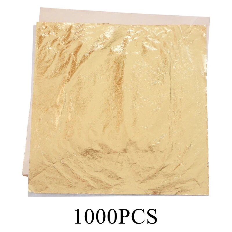 Листы золотой и серебряной фольги YBGFDC 1000 шт.