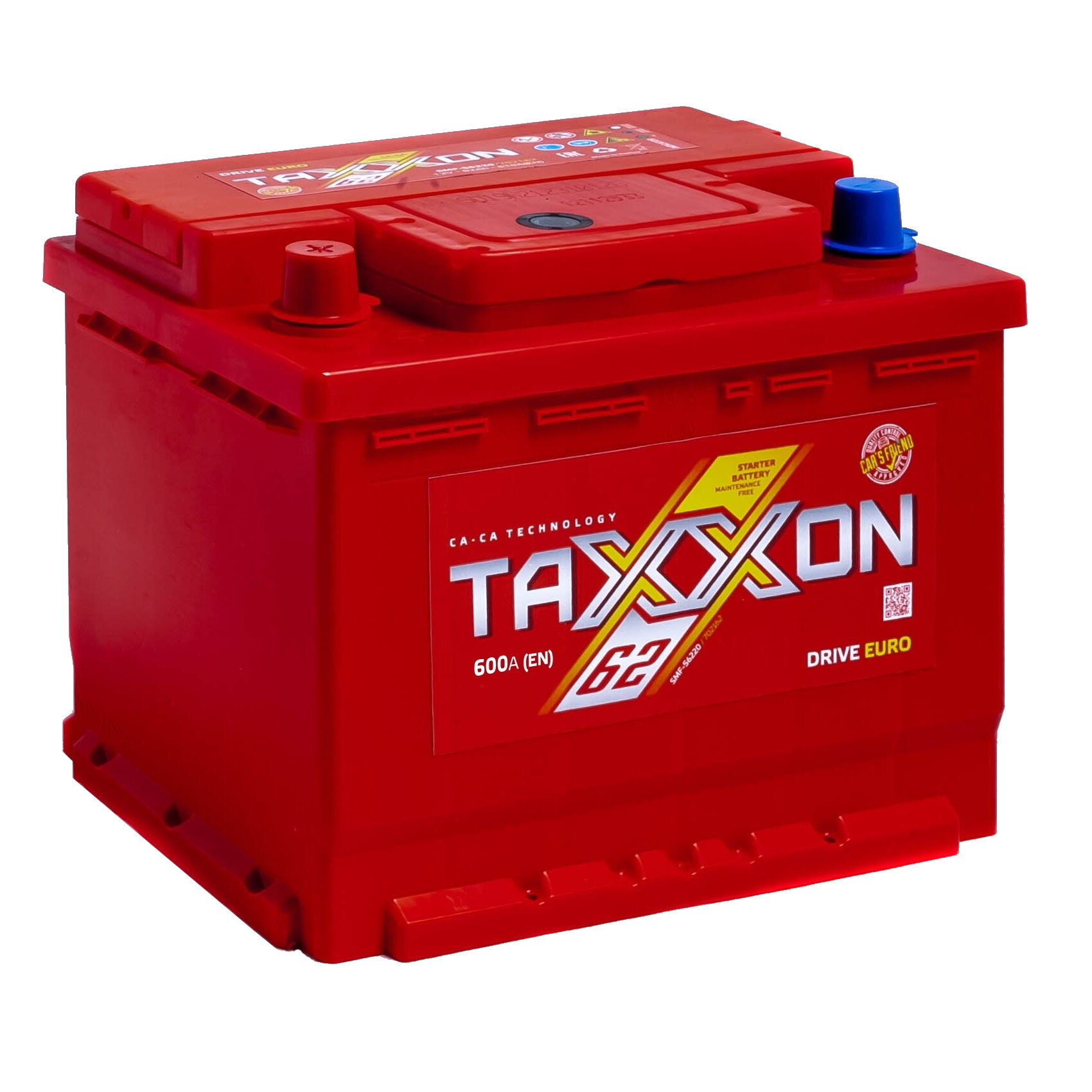 Аккумулятор TAXXON 62ач, прямая полярность, для Лада Гранта, Нива Трэвэл