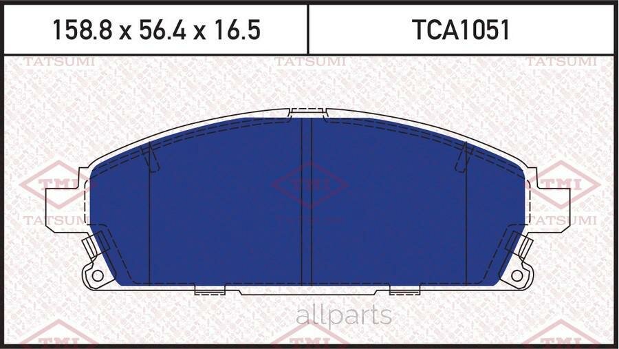 TATSUMI TCA1051 Колодки тормозные дисковые передние