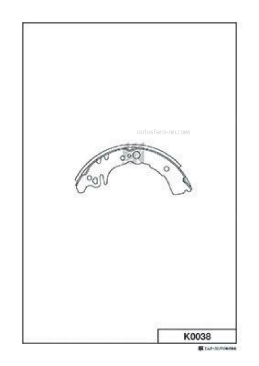 KASHIYAMA K0038 Колодки барабанные