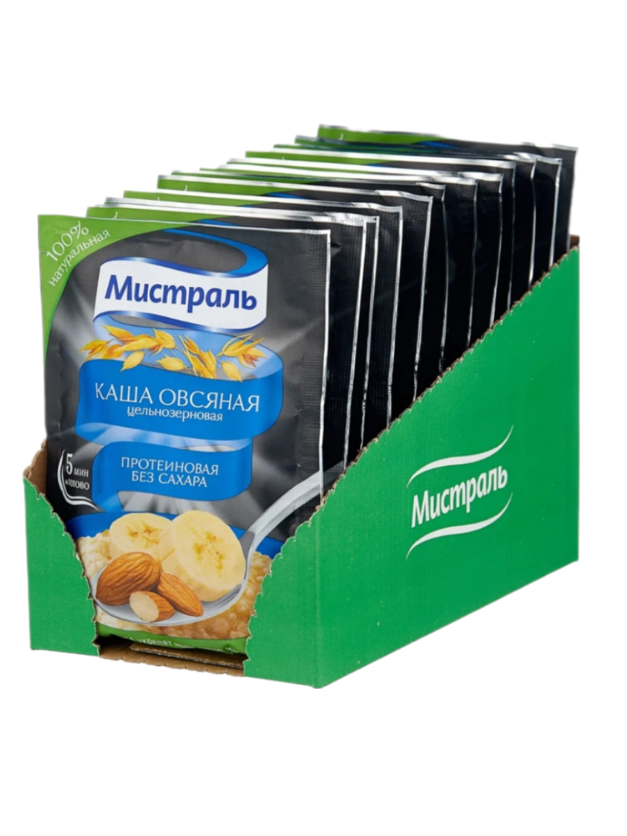 Протеиновая каша без сахара "Мистраль", 40г х 12шт
